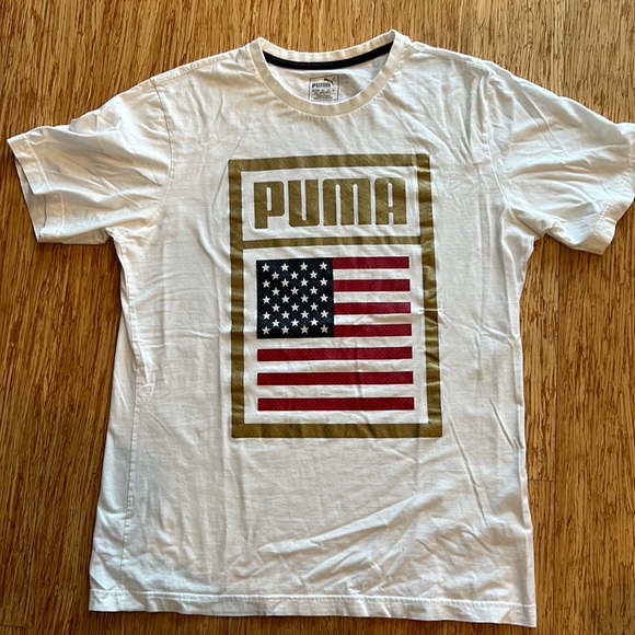Puma | Shirts | Puma Usa Flag Tshirt | Poshmark